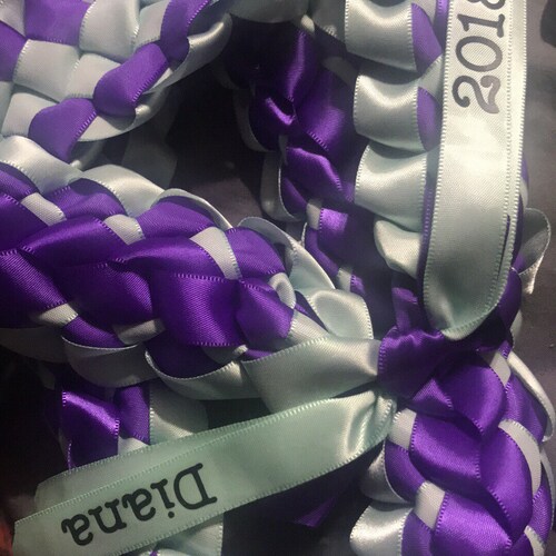 Double Braid Ribbon Lei With Flower - Etsy