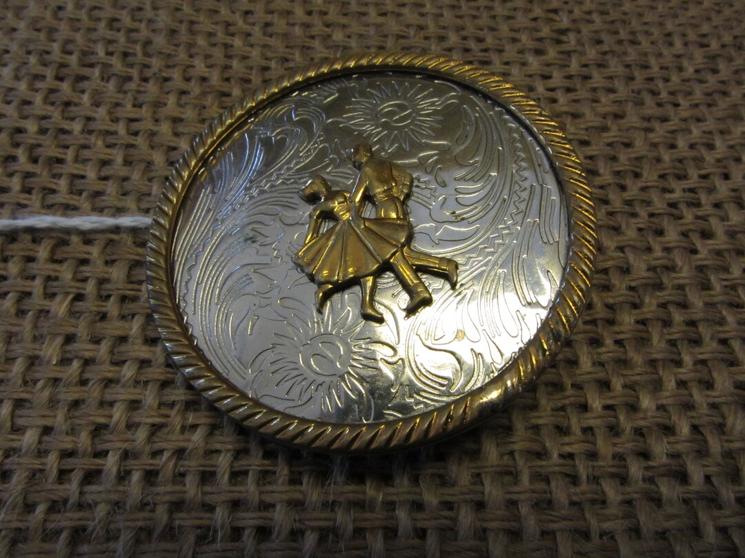 Vintage Ornate Rockmount Denver Colorado Nickel Silver Square-dancing ...