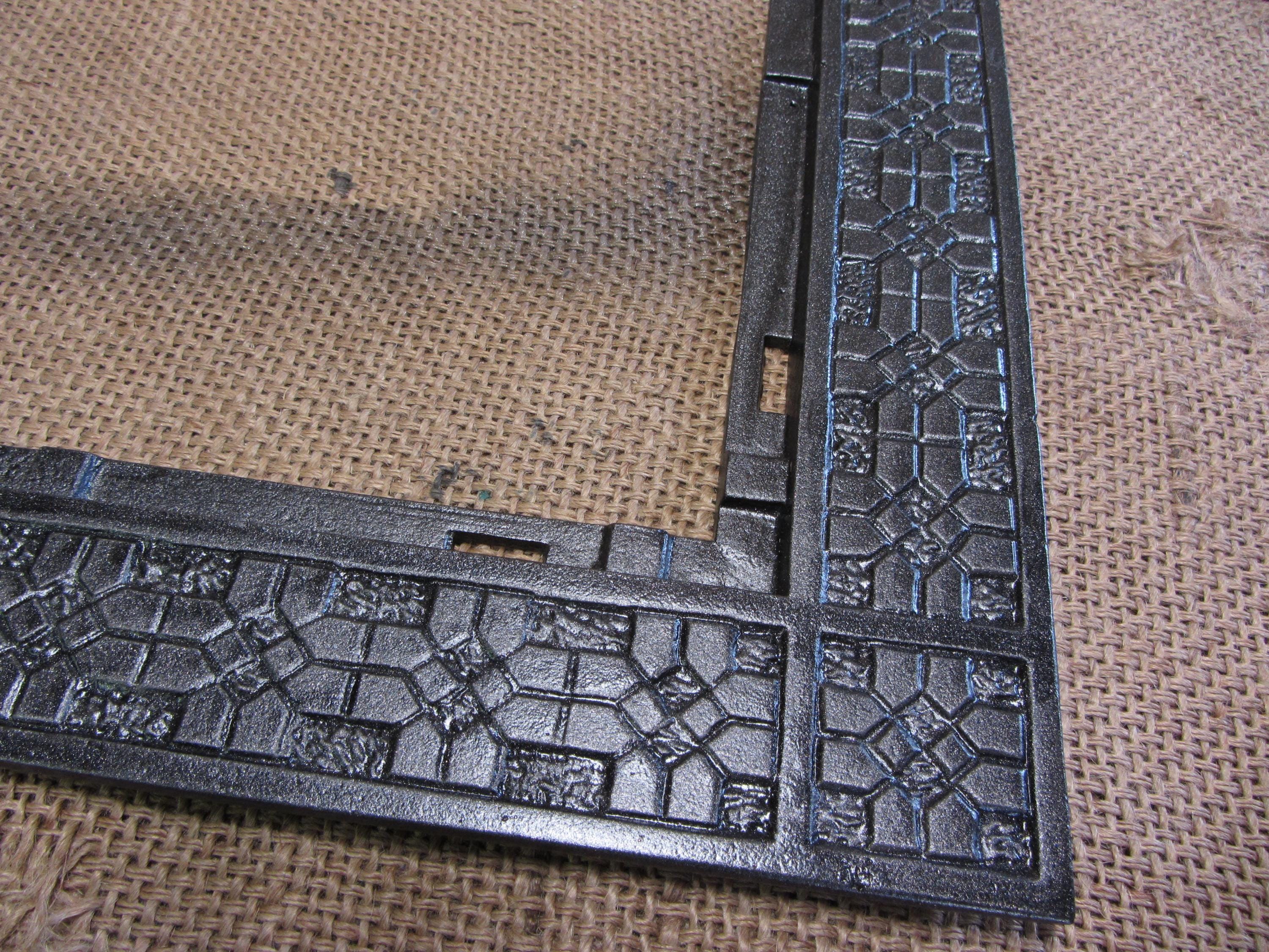 Vintage Cast Iron Register Grate Border Plate > Antique Old Heat Vent ...