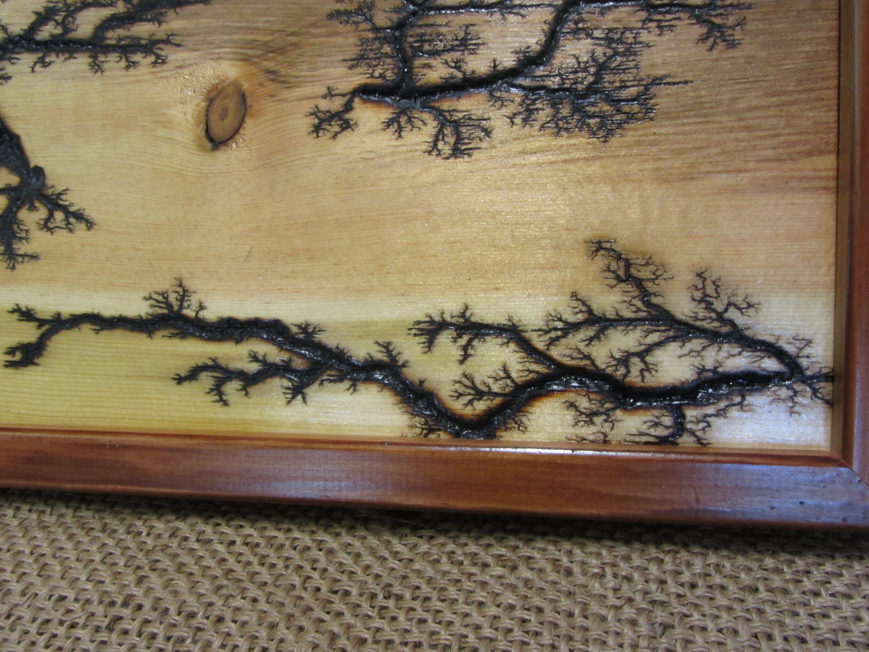 High Voltage Wood Art, Electrocuted Burned Wall Hangings, Fractal Decor ...