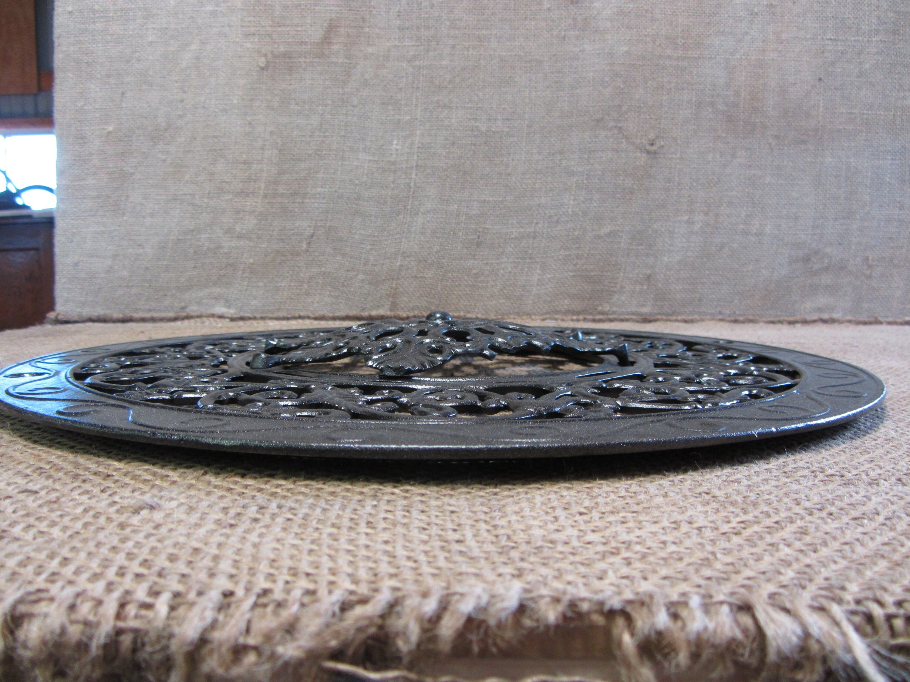 Vintage 1897 Round Cast Iron Register Grate Antique Old Heat Vent ...
