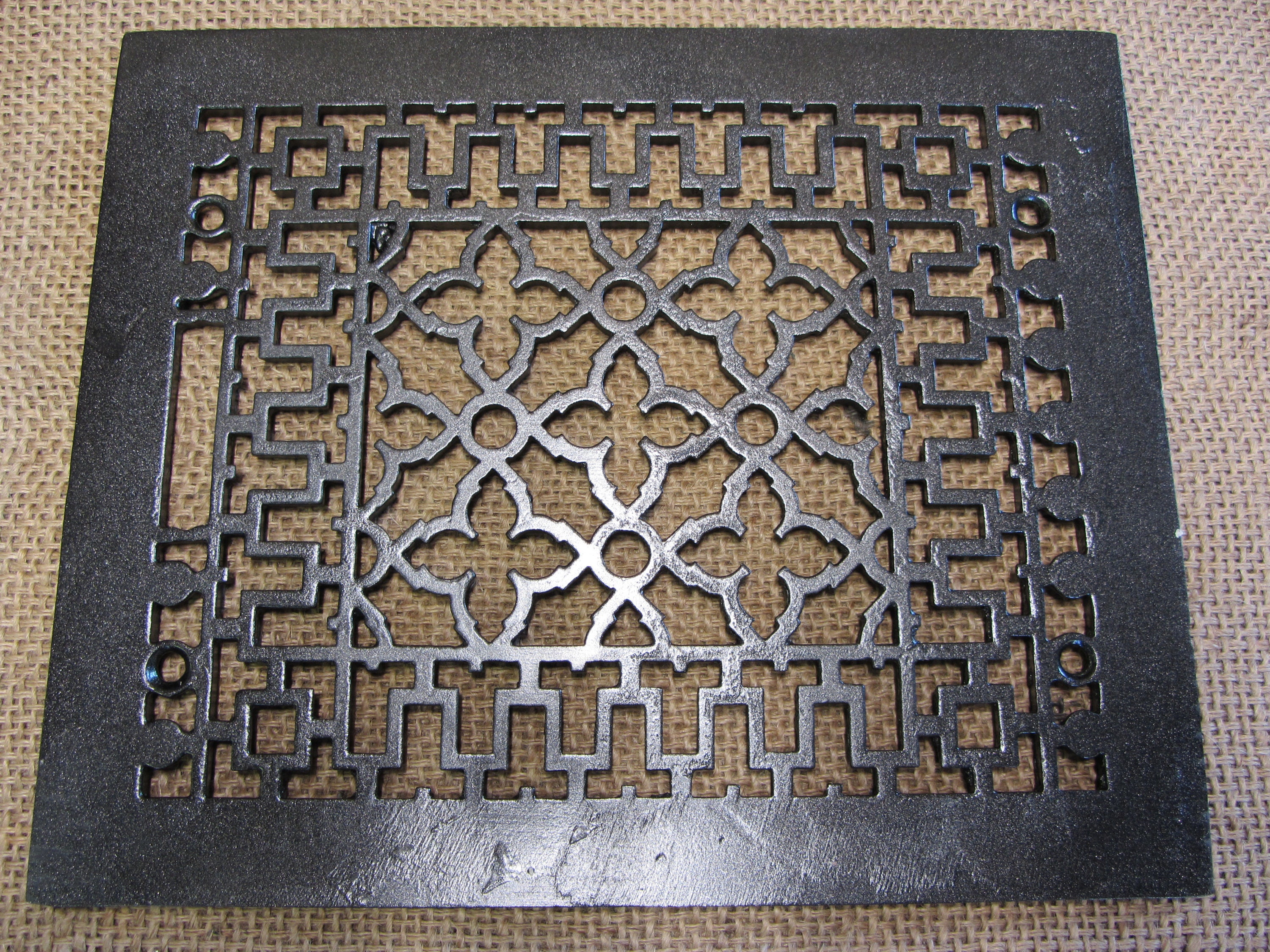 Vintage Cast Iron Register Grate Antique Old Heat Vent Furnace Hardware ...