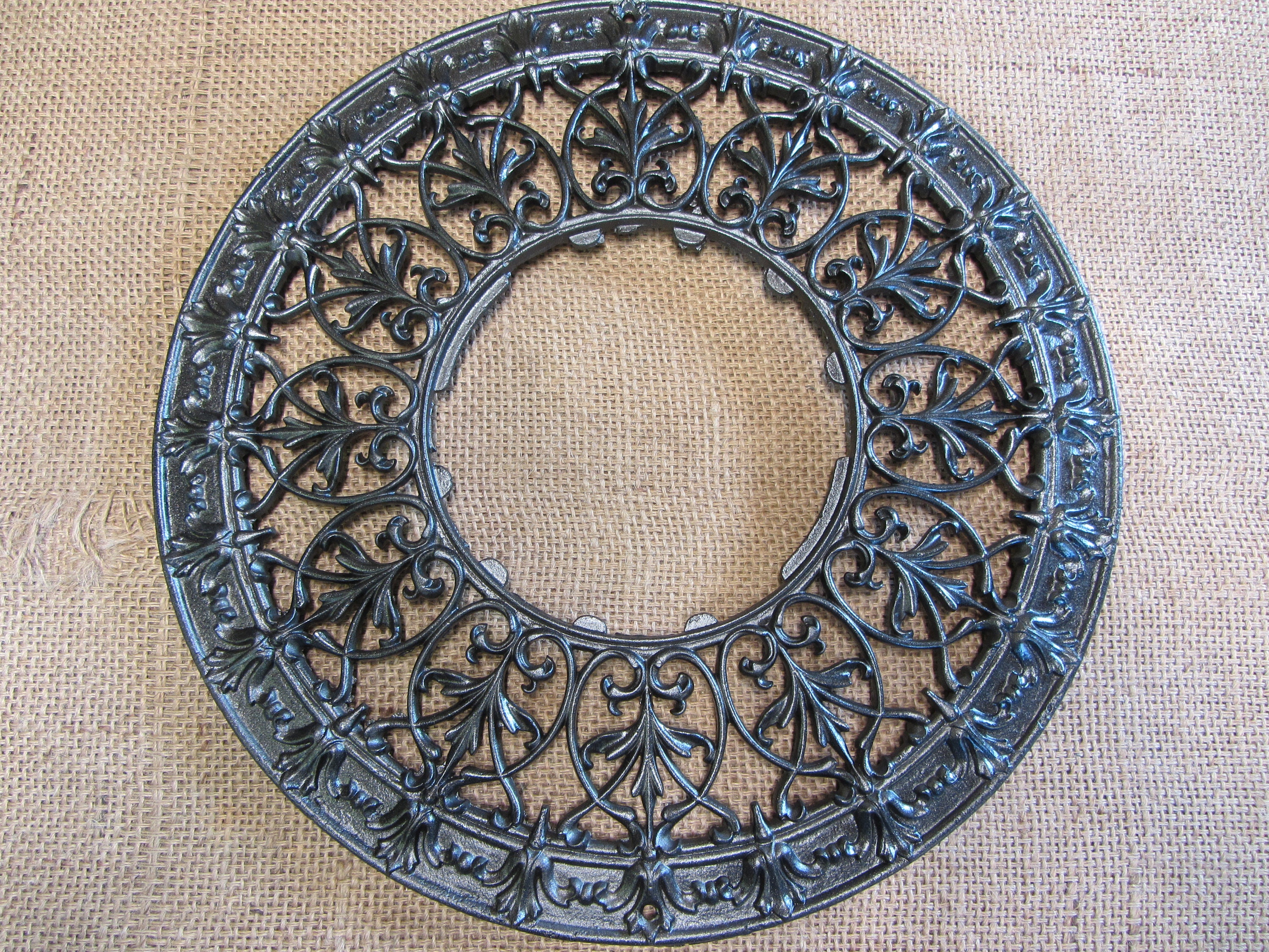 Rare Vintage 1901 Round Cast Iron Register Grate Antique Old Heat Vent ...