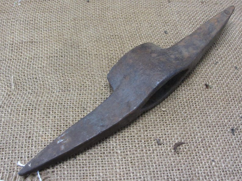 Vintage Cast Iron Mining Pick Head - Railroad Antique Old Metal Farm ...