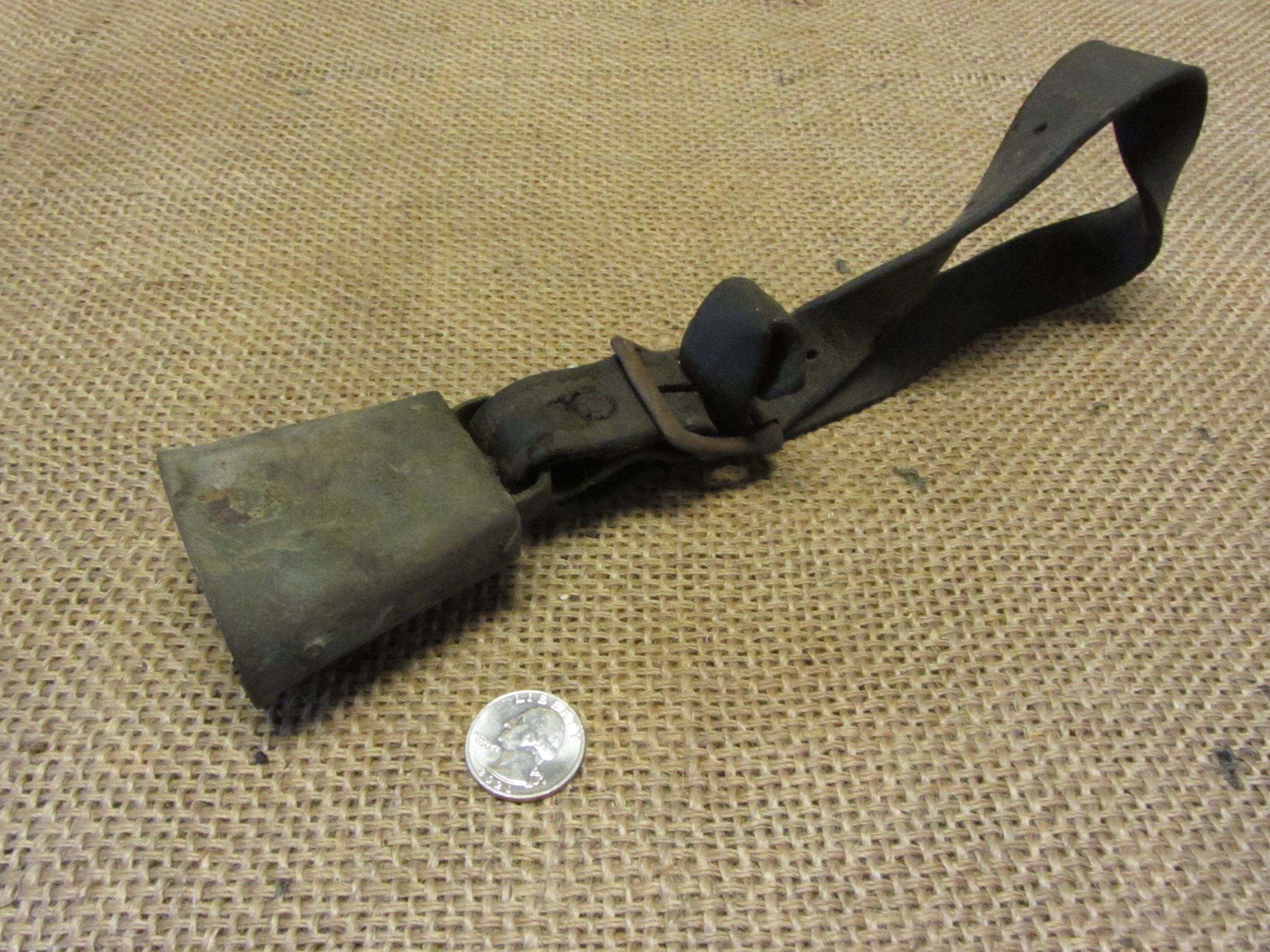 Vintage Cow Bell on Leather Strap W Original Clapper > Sheep Bells ...