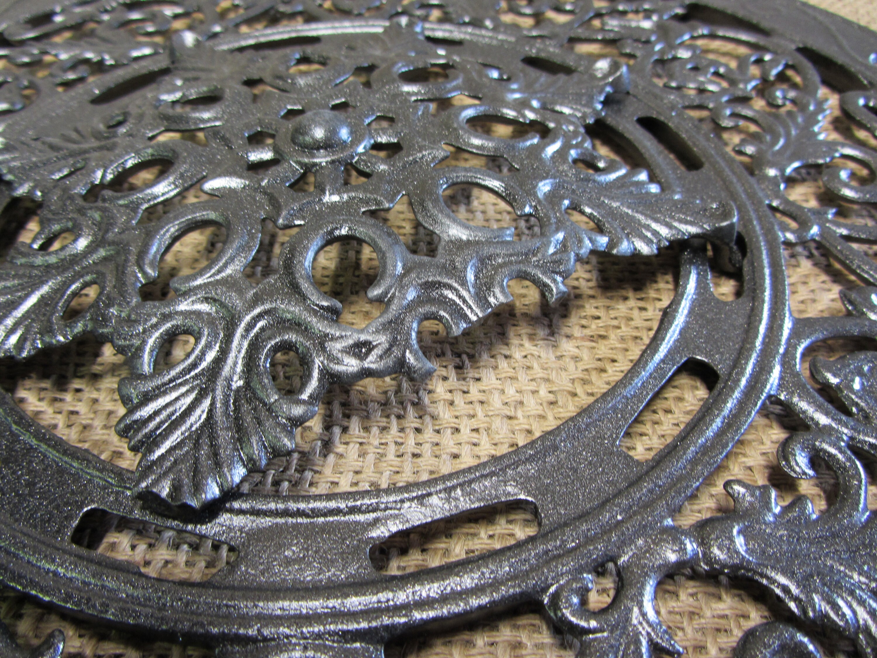 Vintage 1897 Round Cast Iron Register Grate Antique Old Heat Vent ...