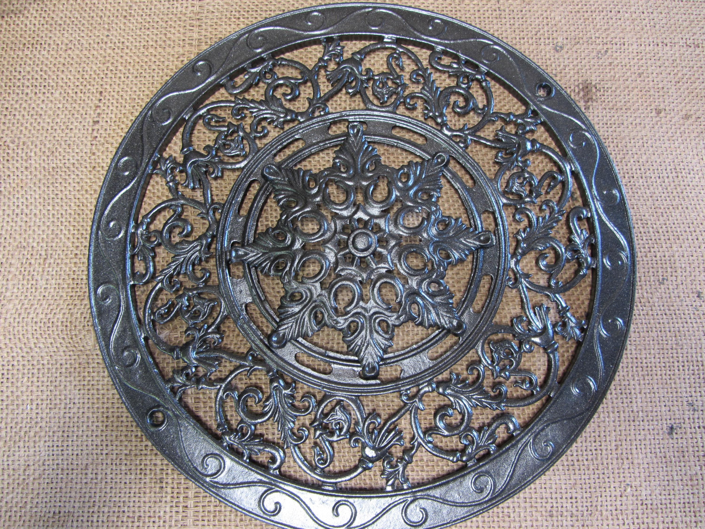 Vintage 1897 Round Cast Iron Register Grate > Antique Old Heat Vent ...