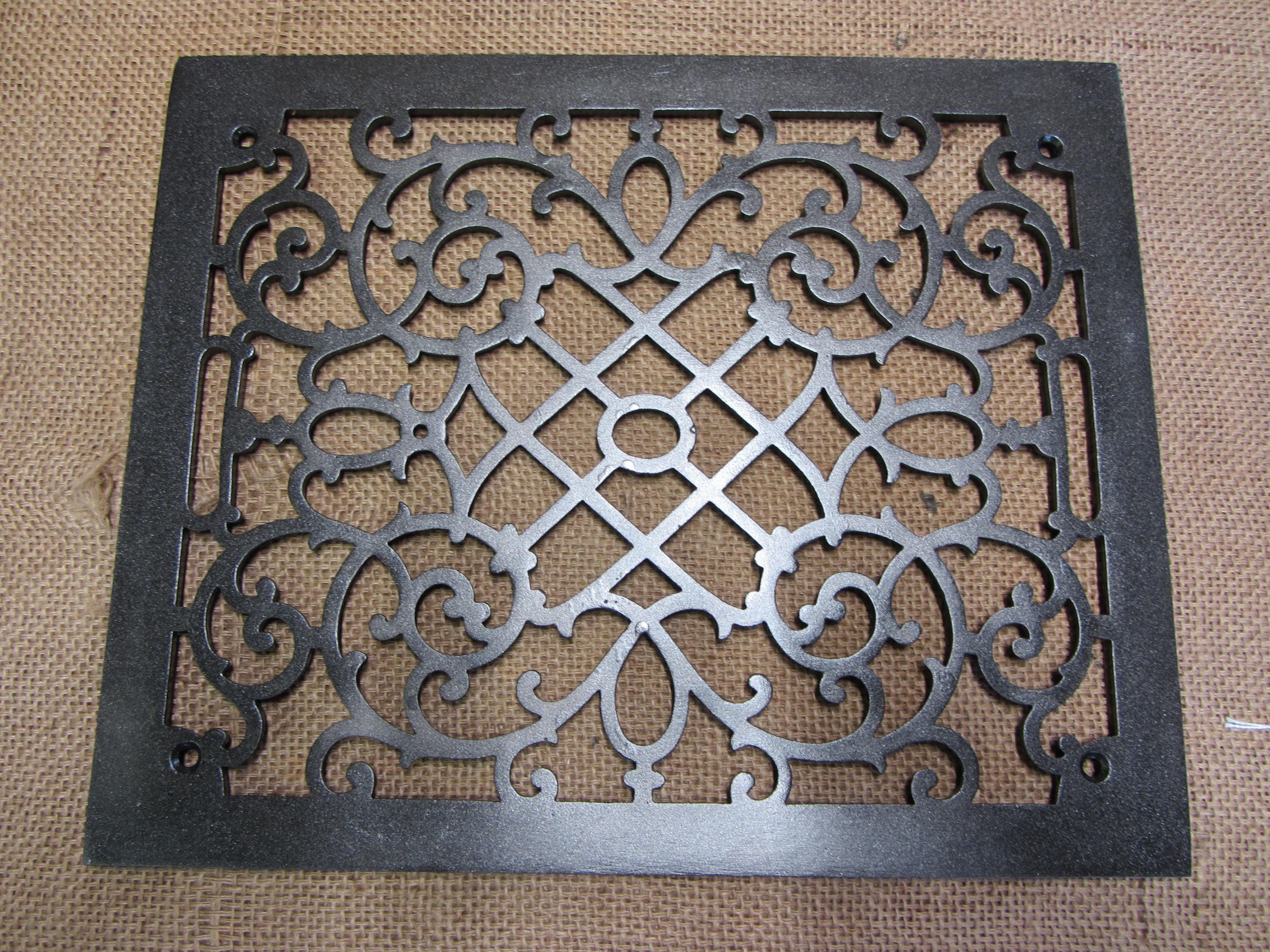 Vintage Cast Iron Register Grate > Antique Old Heat Vent Furnace ...