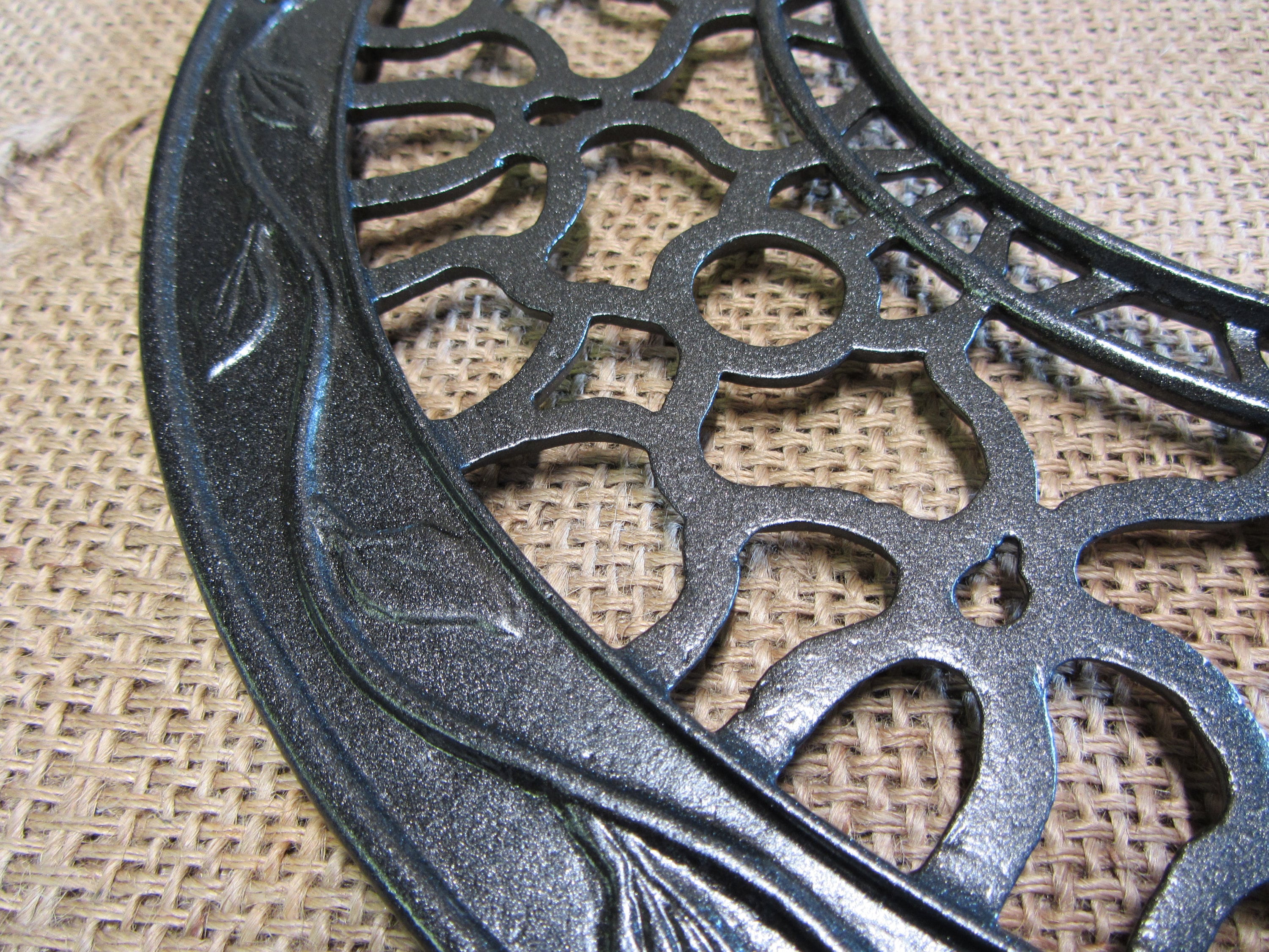 Vintage Round Cast Iron Register Grate Antique Old Heat Vent Furnace ...