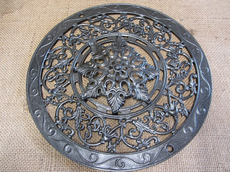 Vintage 1897 Round Cast Iron Register Grate Antique Old - Etsy
