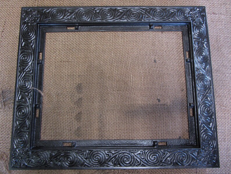 Vintage Cast Iron Register Grate Border Plate > Antique Old Heat Vent ...