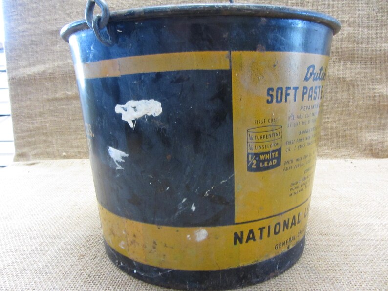 Vintage Metal Dutch Boy Paint Bucket: Good Condition Stencils 11502 - Etsy