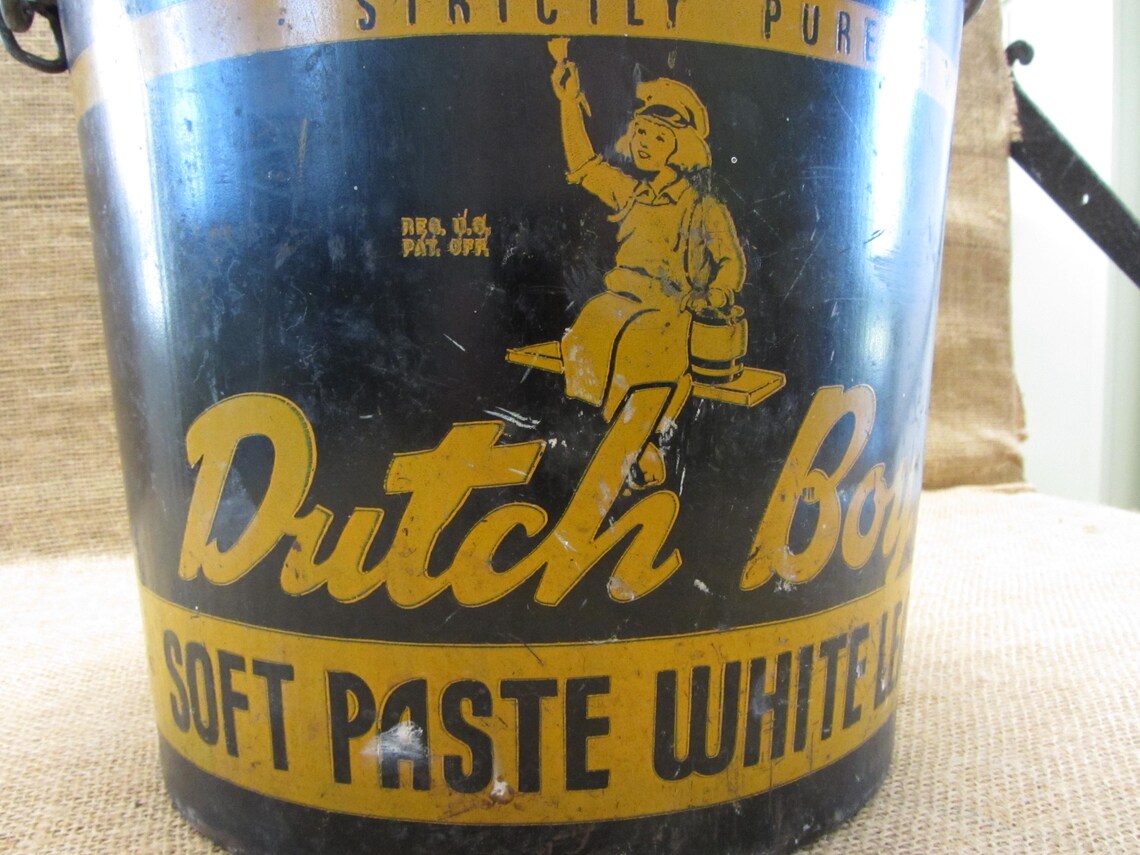 Vintage Metal Dutch Boy Paint Bucket: Good Condition Stencils 11502 - Etsy