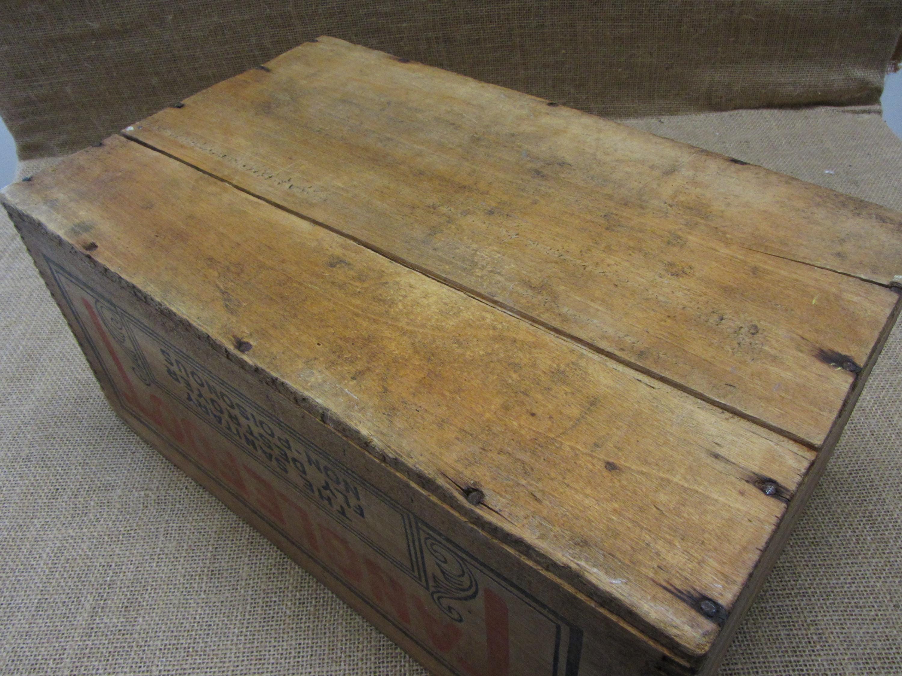 RARE Vintage Tanglefoot Wooden Box > Wooden Sanitary Fly Destroyer ...