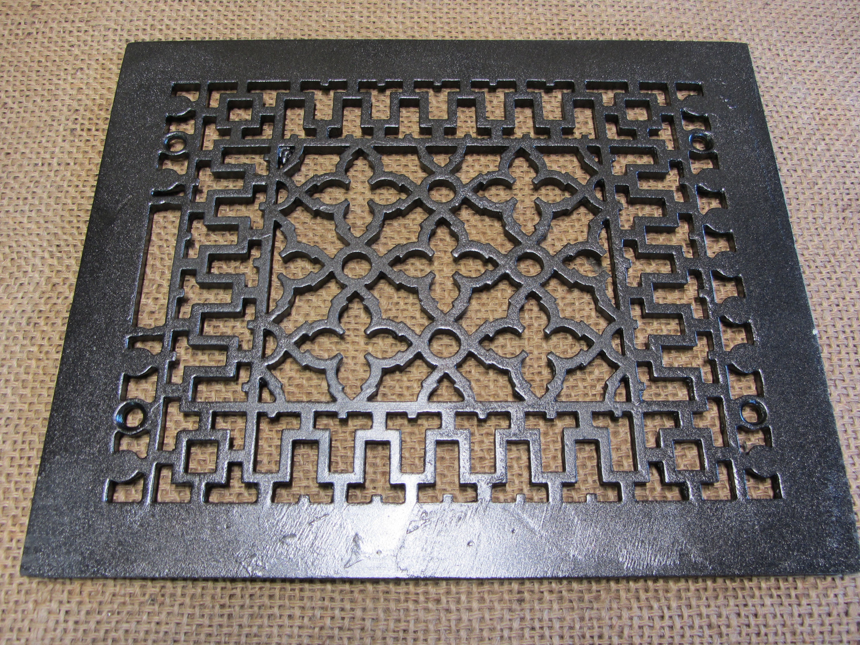 Vintage Cast Iron Register Grate Antique Old Heat Vent Furnace Hardware ...