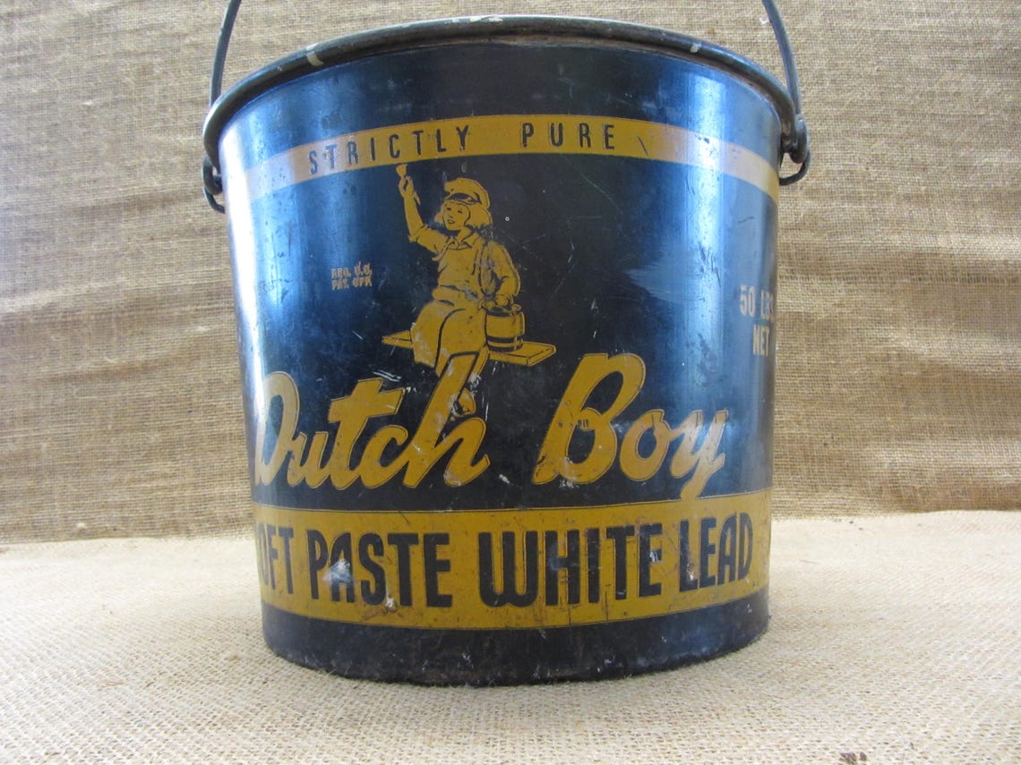 Vintage Metal Dutch Boy Paint Bucket: Good Condition Stencils 11502 - Etsy
