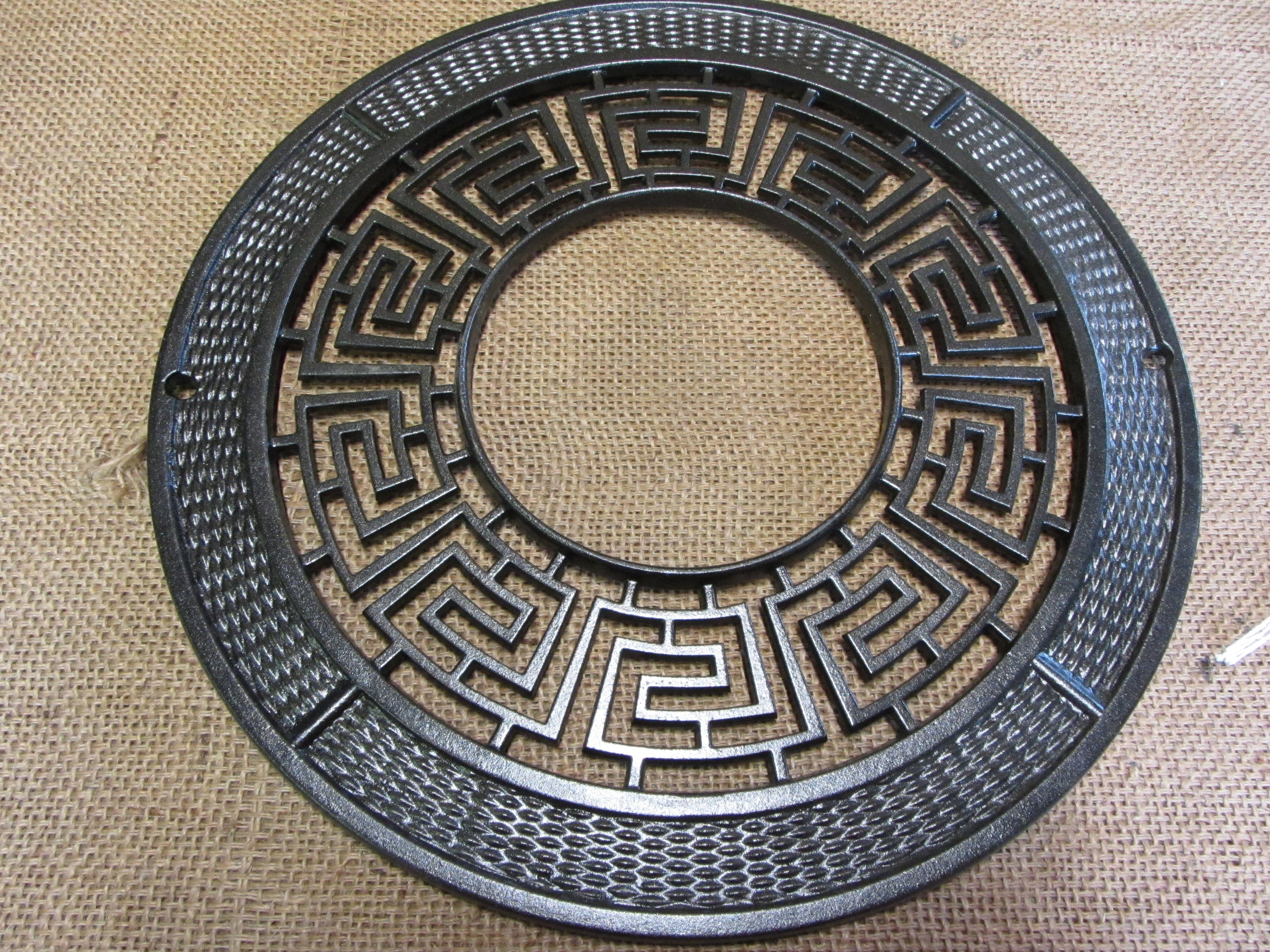 Vintage Round Cast Iron Register Grate Antique Old Heat Vent Furnace ...