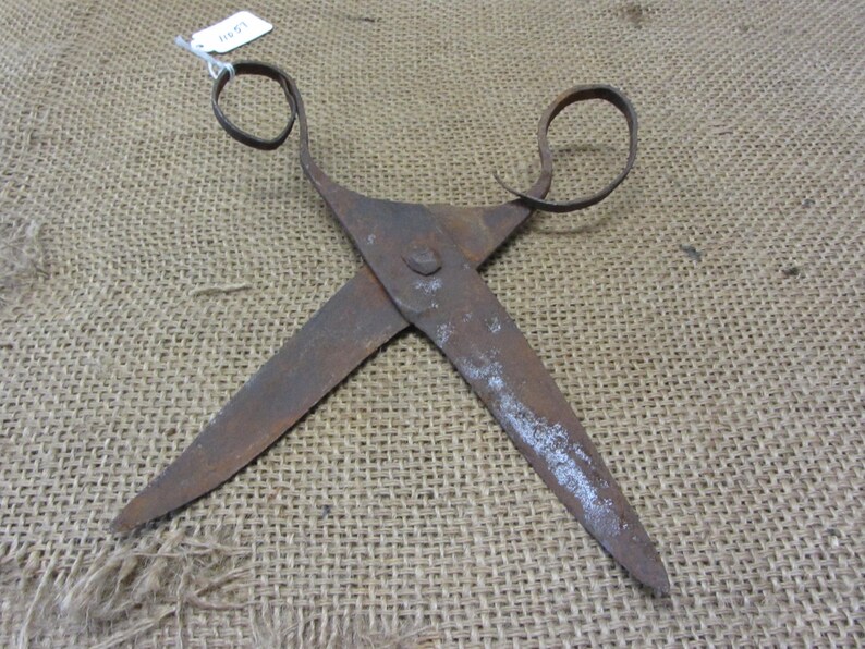 Rare Vintage Hand Forged Scissors Antique Utensil Utensils Kitchen ...