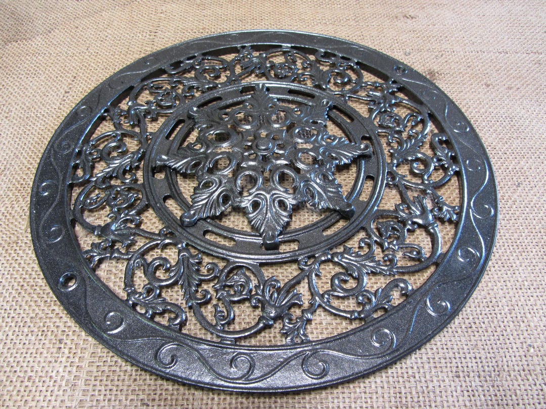 Vintage 1897 Round Cast Iron Register Grate > Antique Old Heat Vent ...