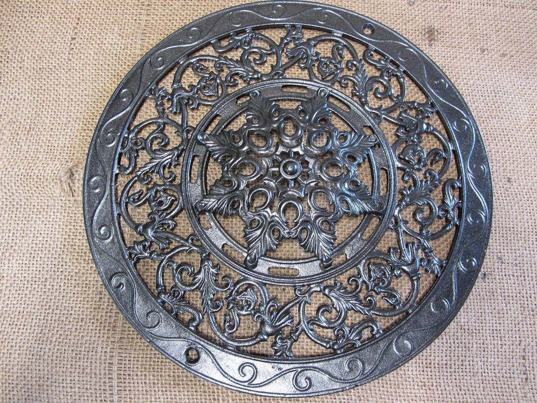Vintage 1897 Round Cast Iron Register Grate Antique Old - Etsy
