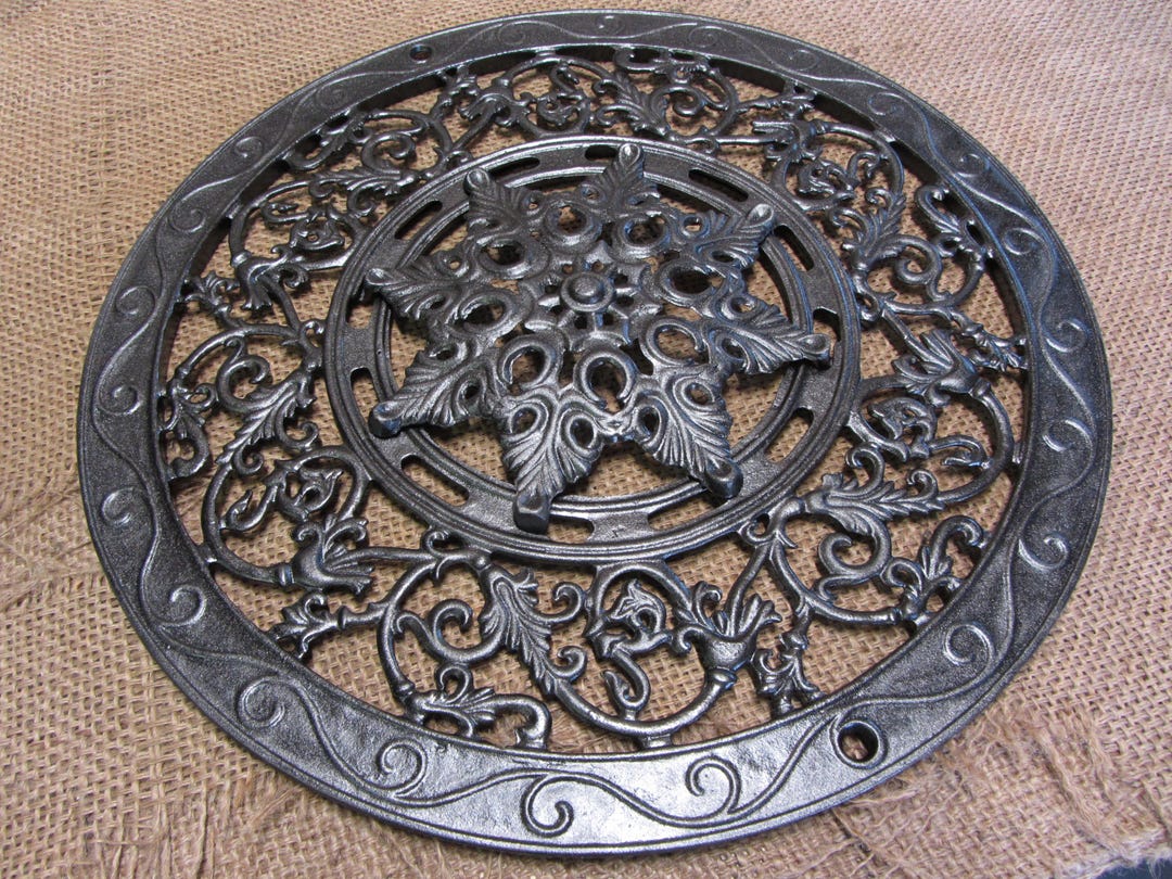 Vintage 1897 Round Cast Iron Register Grate > Antique Old Heat Vent ...
