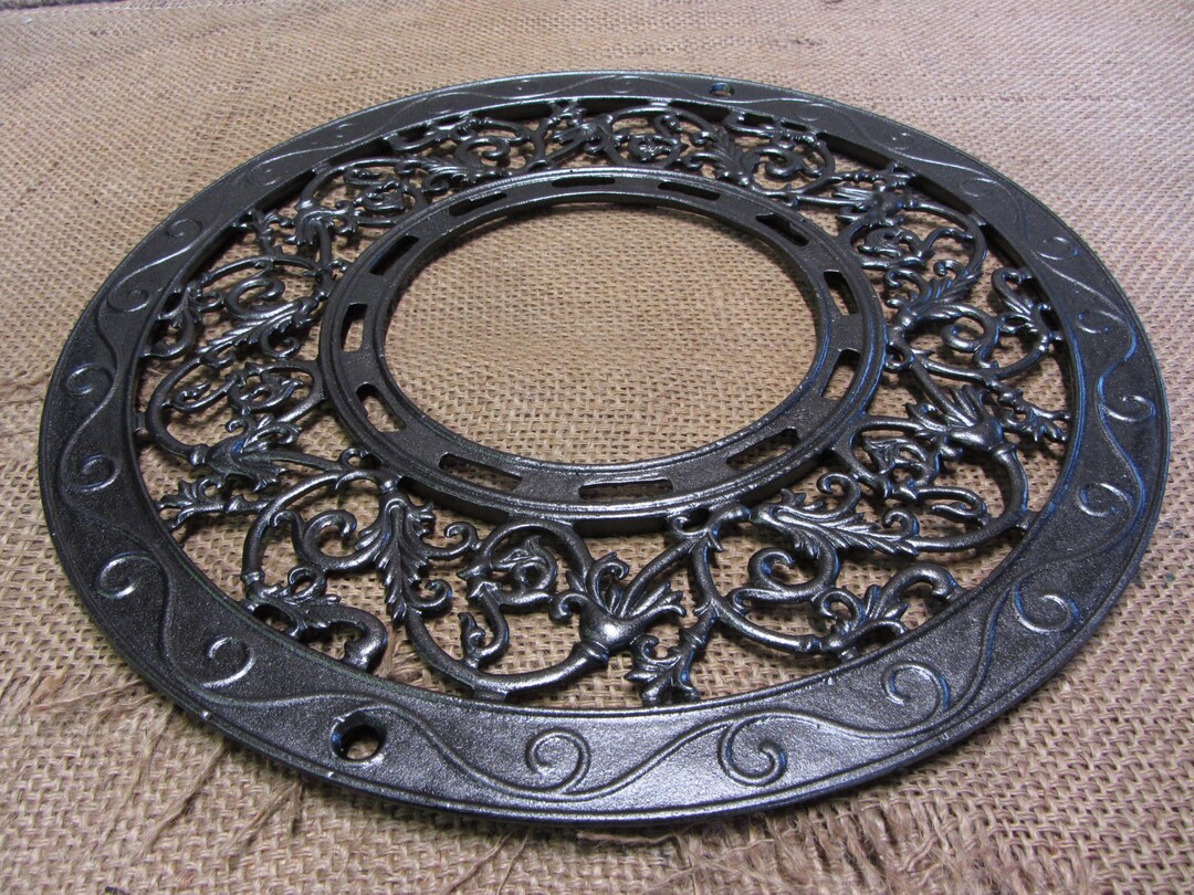 Vintage 1891 Round Cast Iron Register Grate > Antique Old Heat Vent ...
