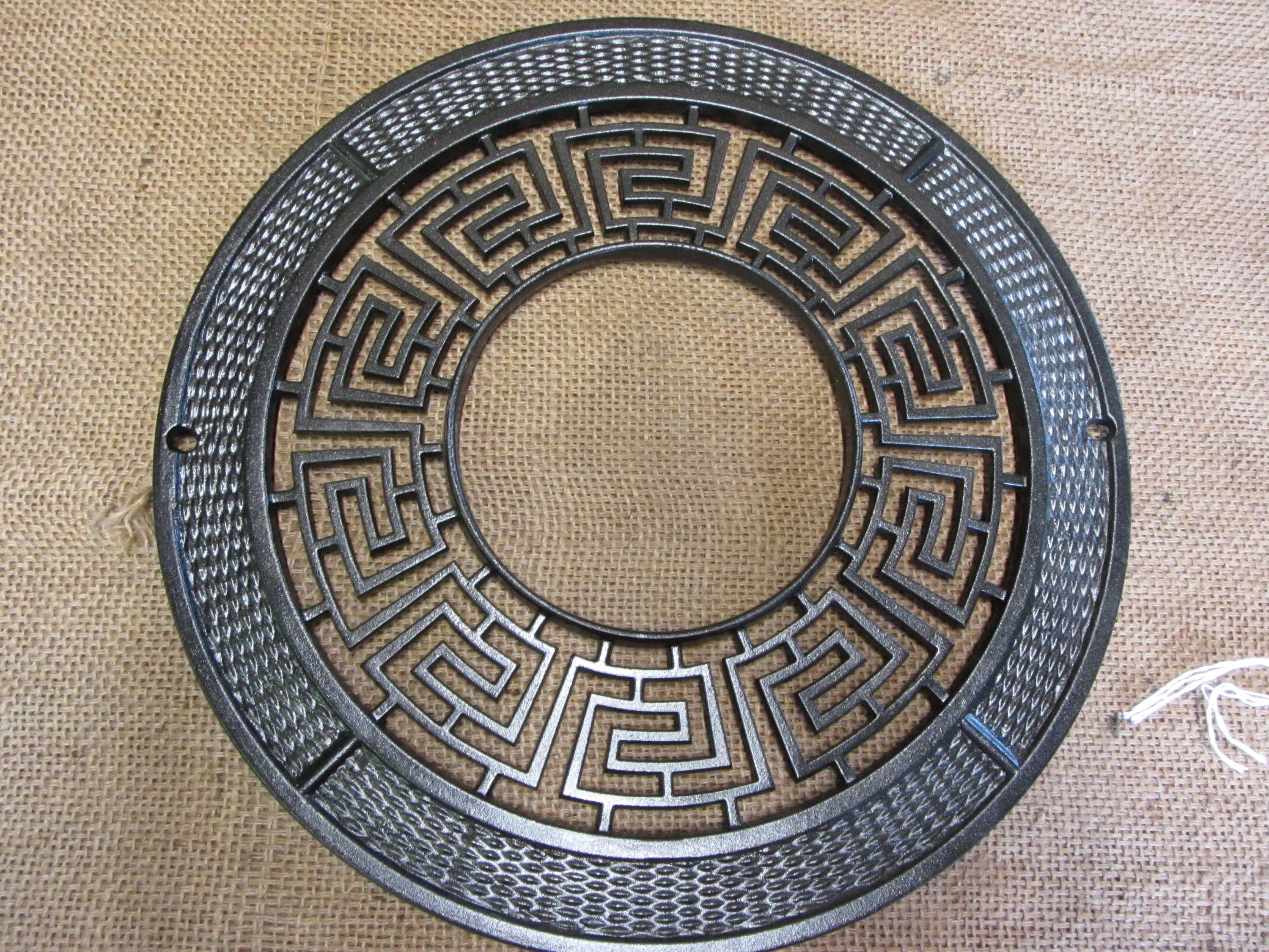 Vintage Round Cast Iron Register Grate Antique Old Heat Vent Furnace ...