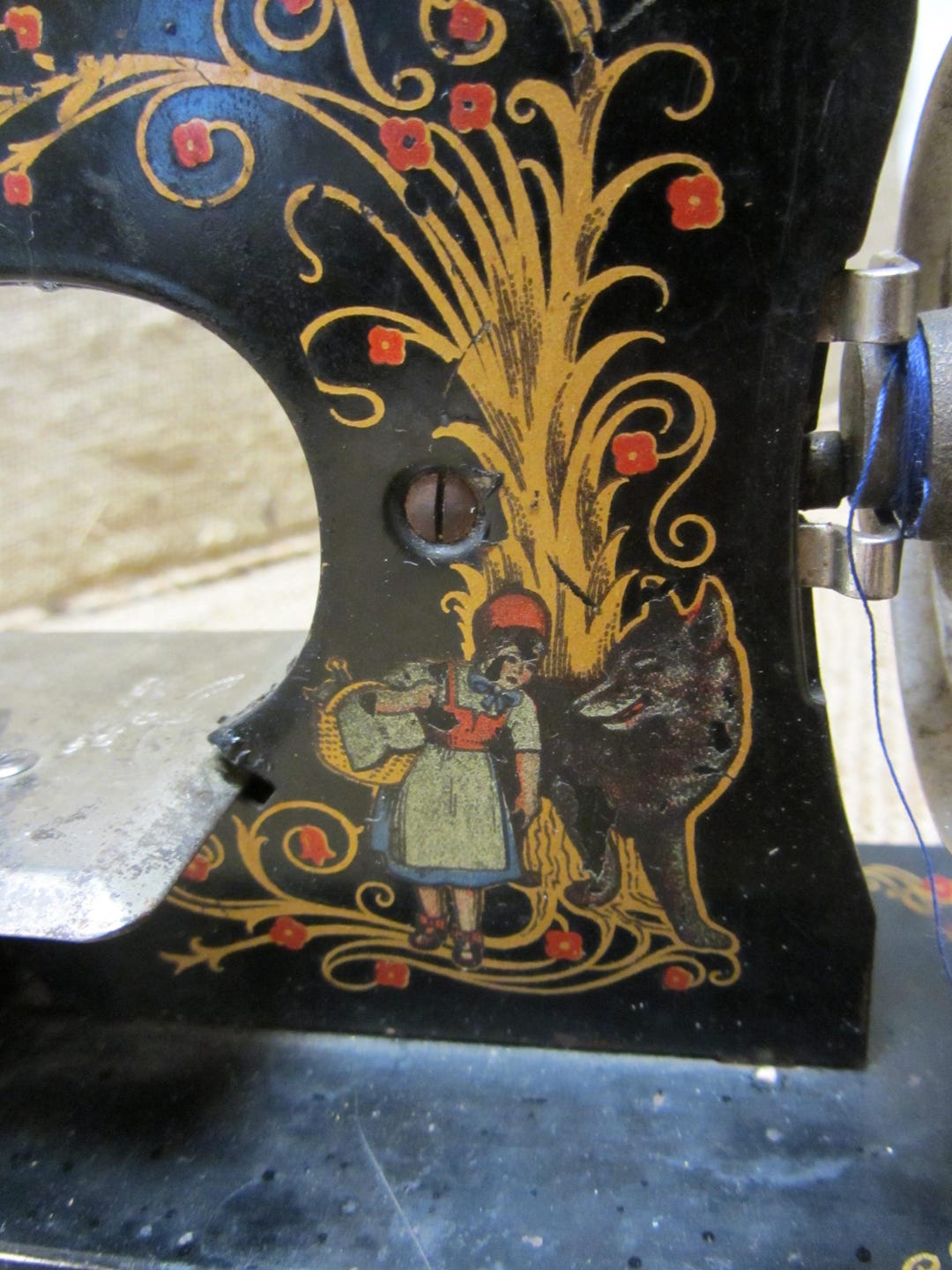 RARE German Vintage Little Red Riding Hood Big Bad Wolf Miniature ...