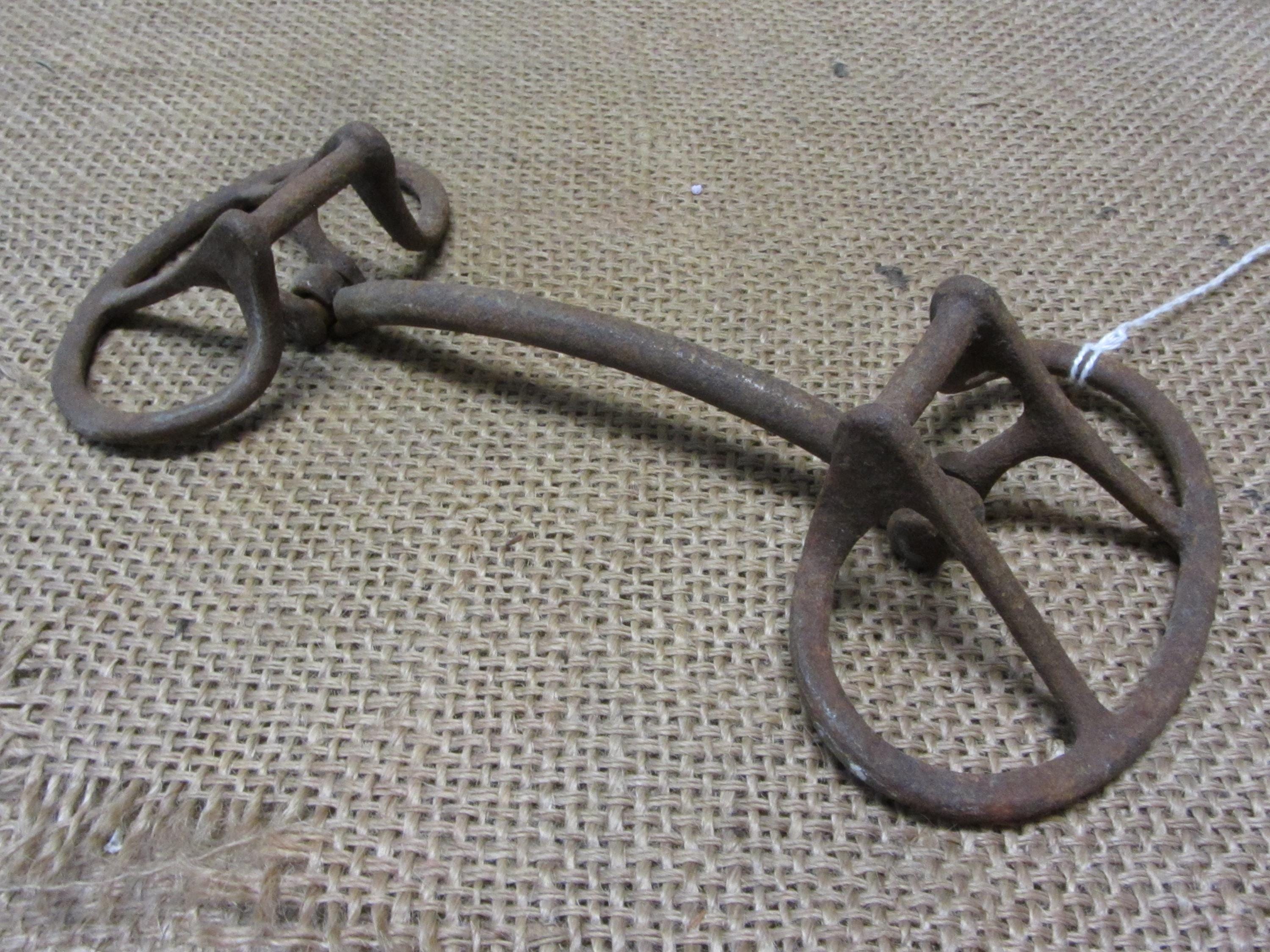 Rare Vintage Snaffle Driving Bit: Antique Iron Western Horse Gear 11134 ...