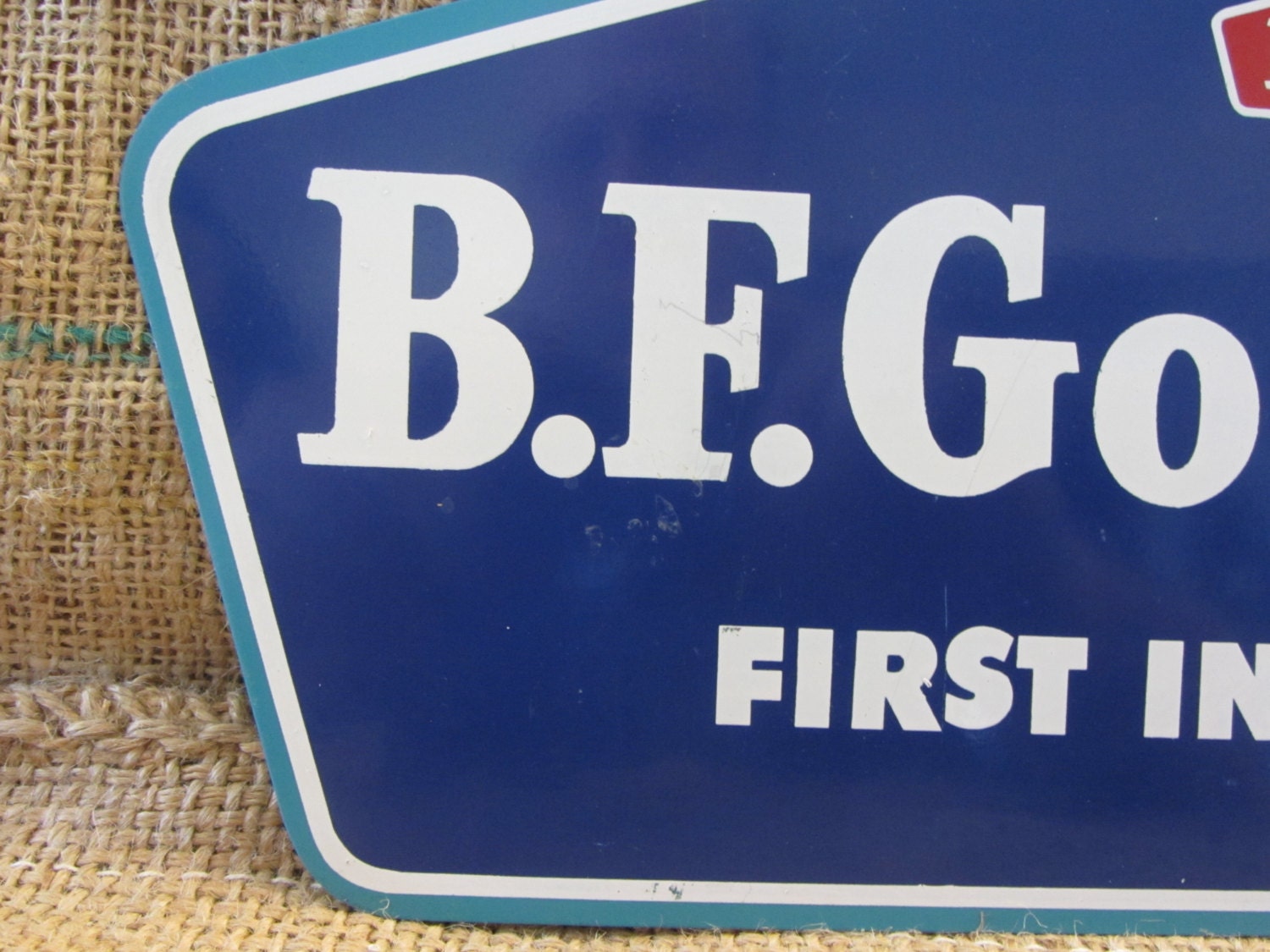 Vintage B.F. Goodrich Tires Metal Sign - Auto Garage Decor 9670 - Etsy