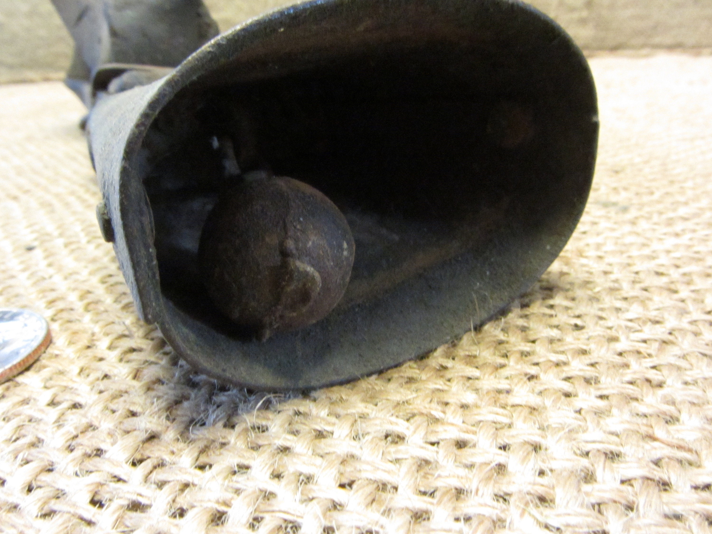 Vintage Cow Bell on Leather Strap W Original Clapper > Sheep Bells ...