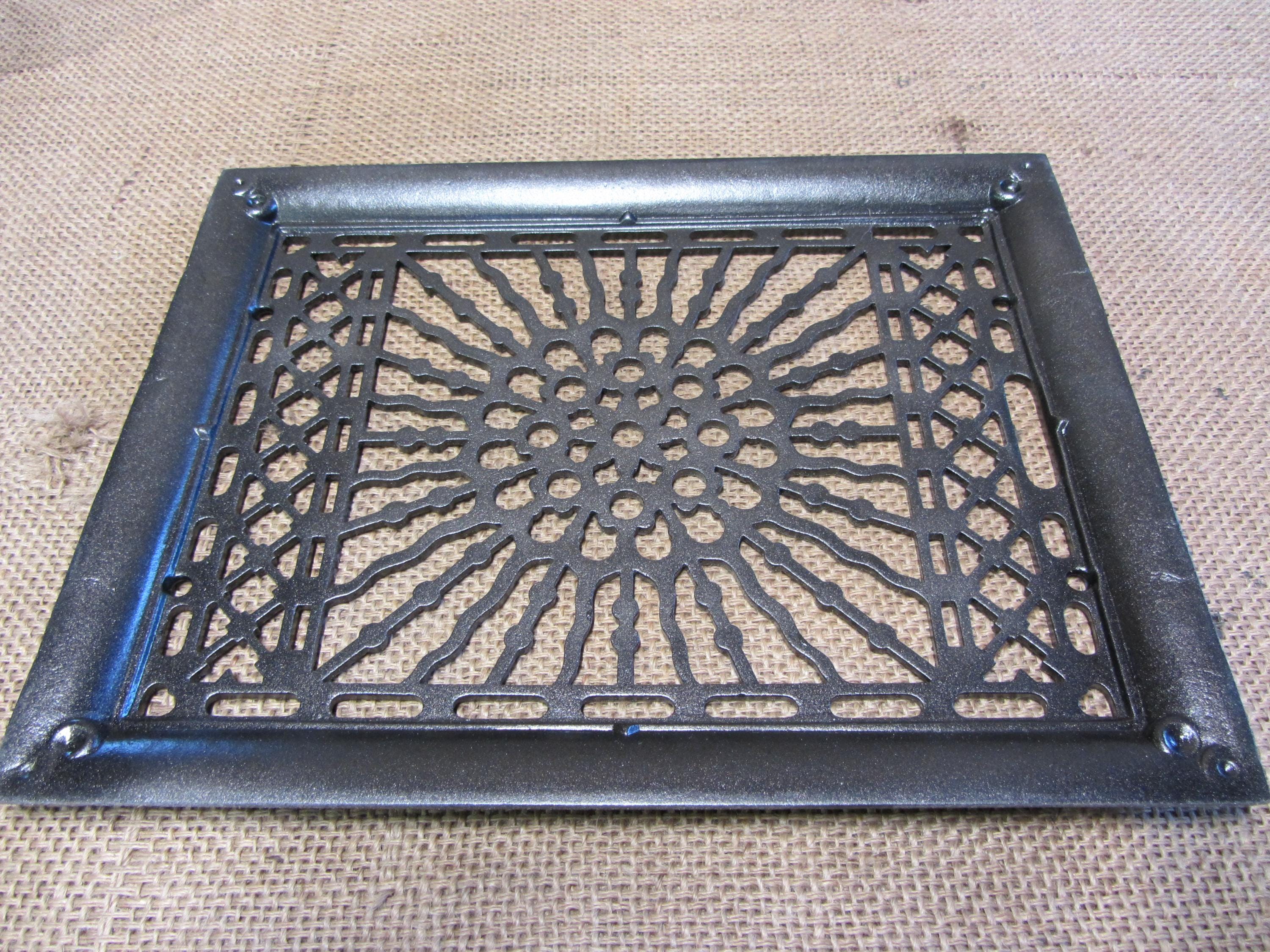 Vintage Cast Iron Register Grate > Antique Old Heat Vent Furnace ...