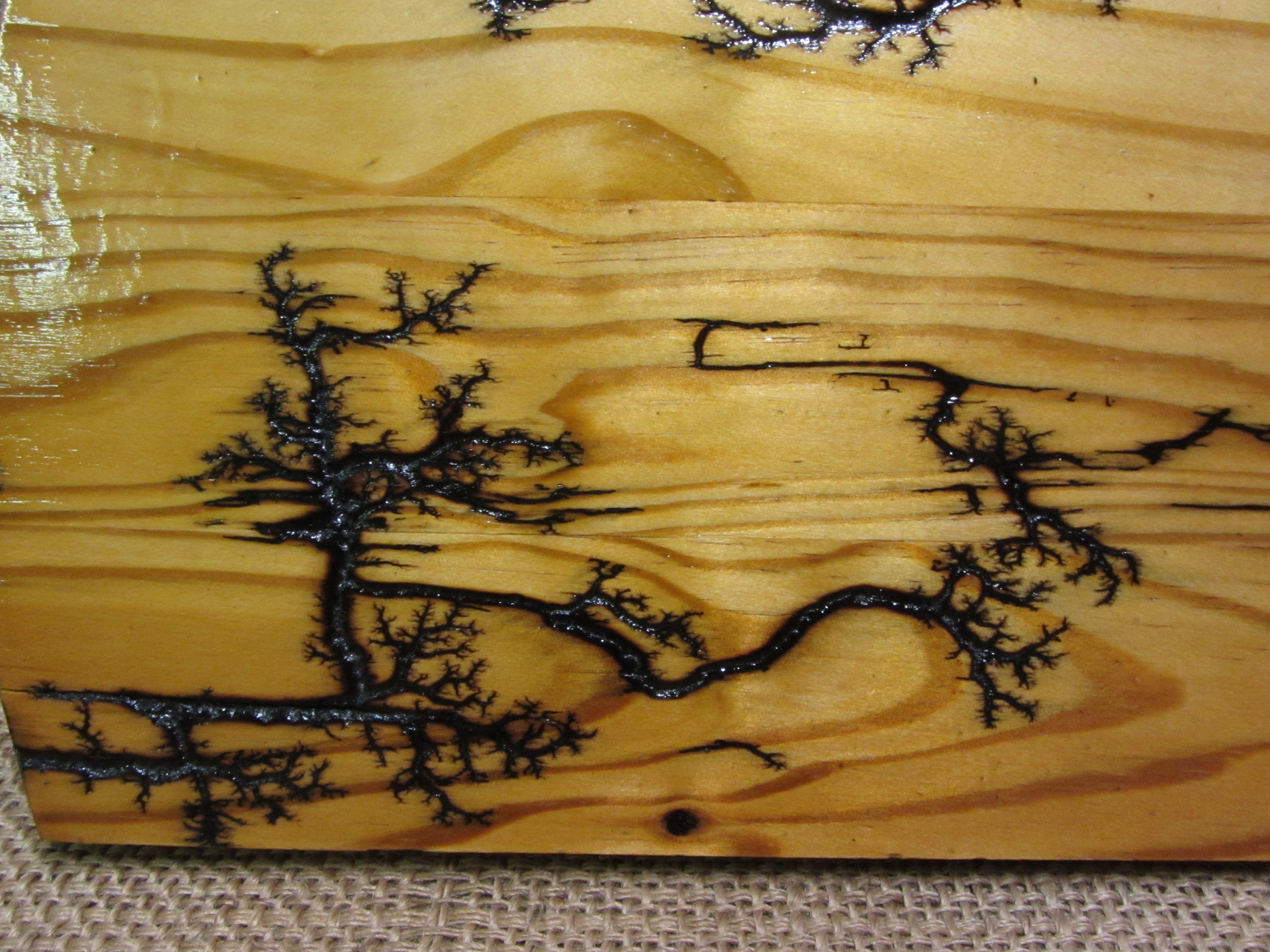 High Voltage Wood Art, Electrocuted Burned Wall Hangings, Fractal Decor ...