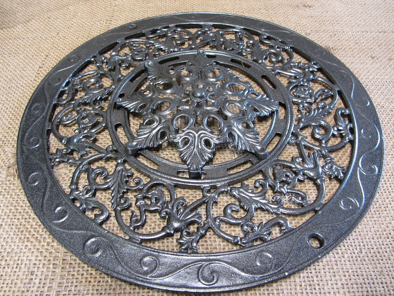 Vintage 1897 Round Cast Iron Register Grate Antique Old - Etsy