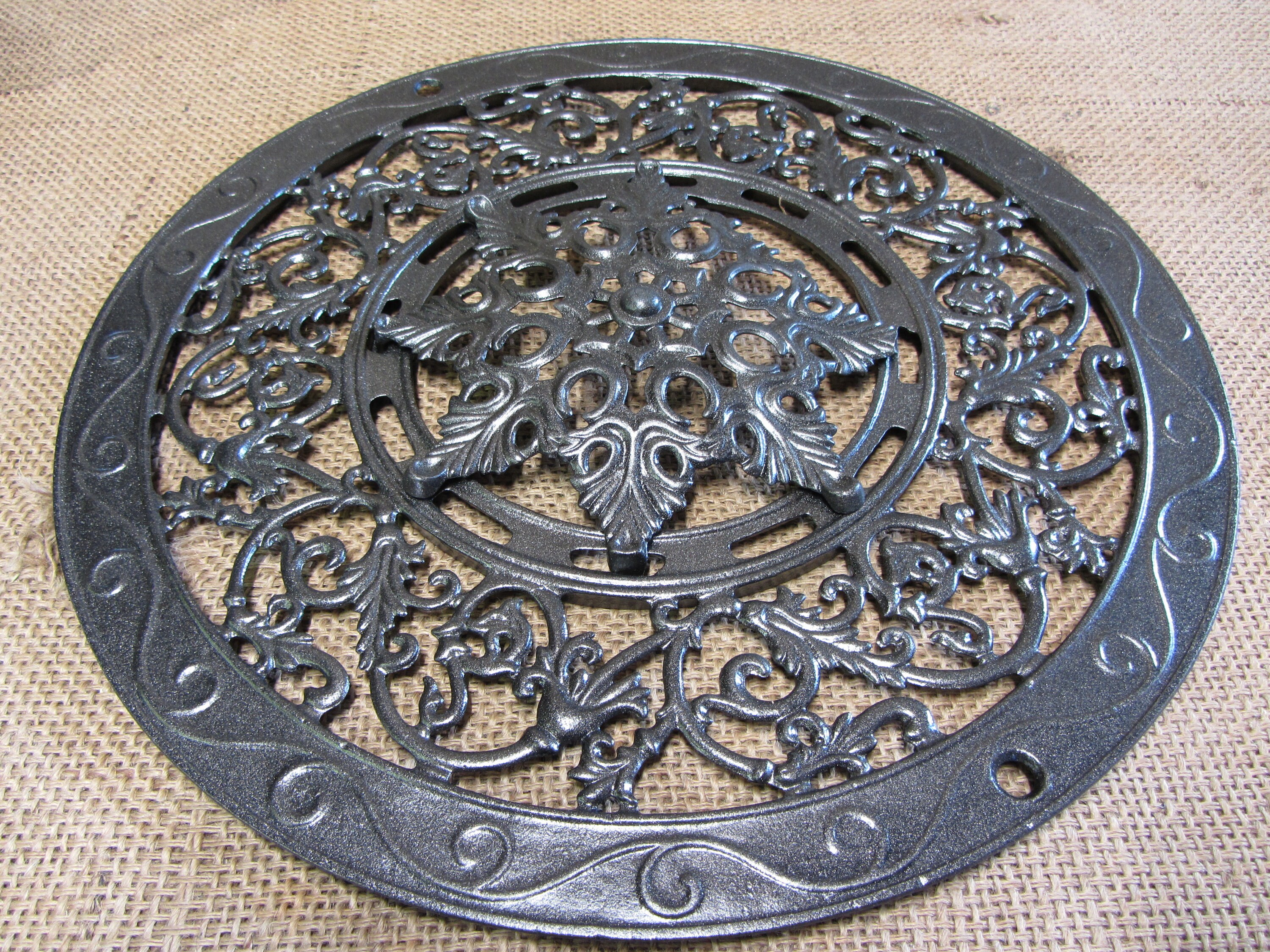 Vintage 1897 Round Cast Iron Register Grate Antique Old - Etsy