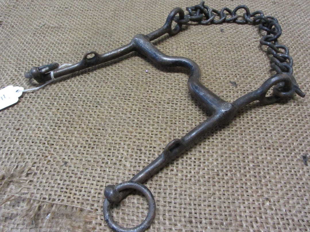 RARE Vintage U.S. Calvery #2 Bit W Chain > Antique Old Iron Western ...