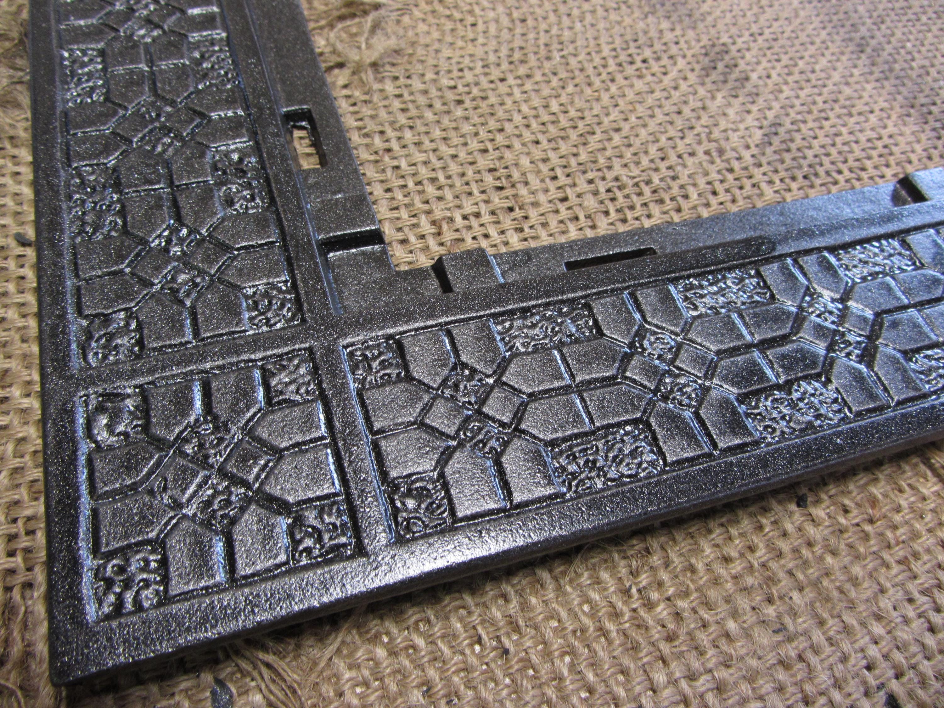 Vintage Cast Iron Register Grate Border Plate > Antique Old Heat Vent ...
