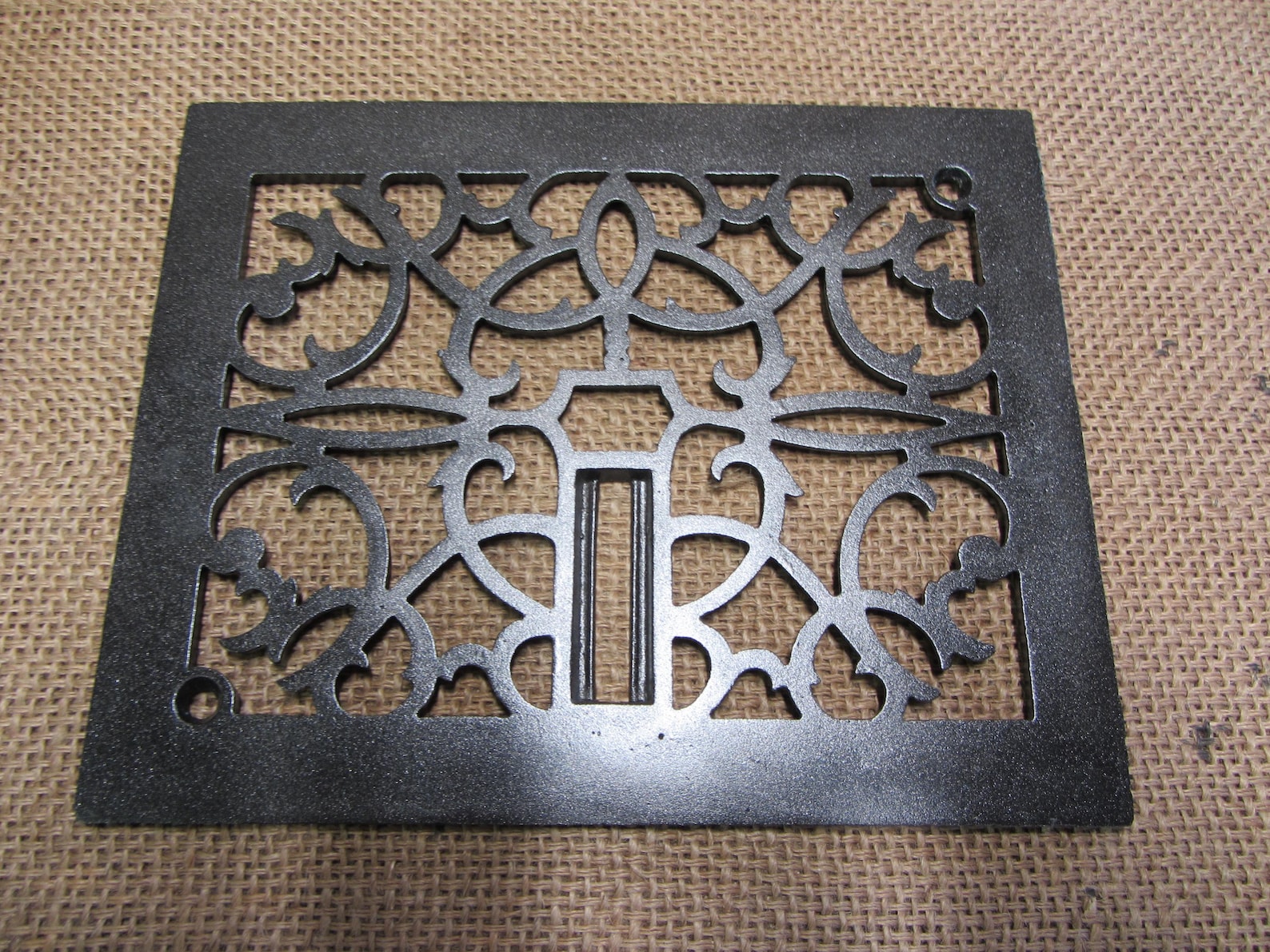 Vintage Cast Iron Register Grate > Antique Old Heat Vent Furnace ...