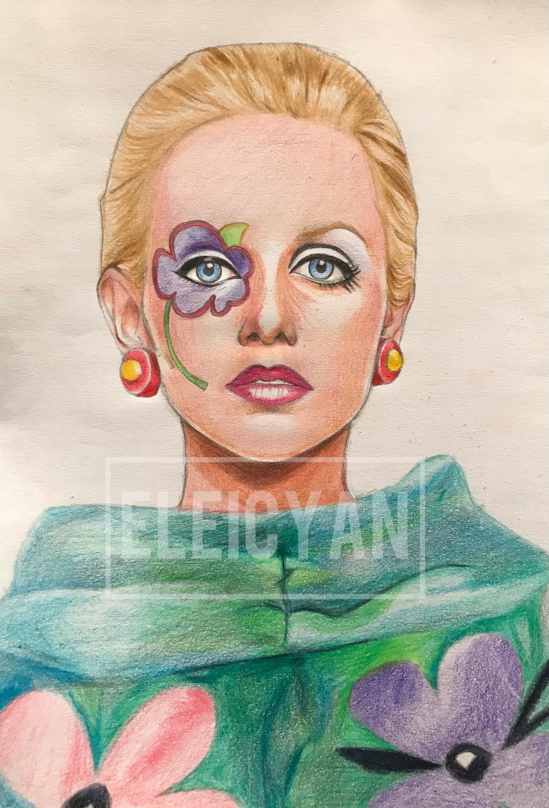 Twiggy, Fashion Icon, Model, Supermodel, Original, Drawing, Art ...