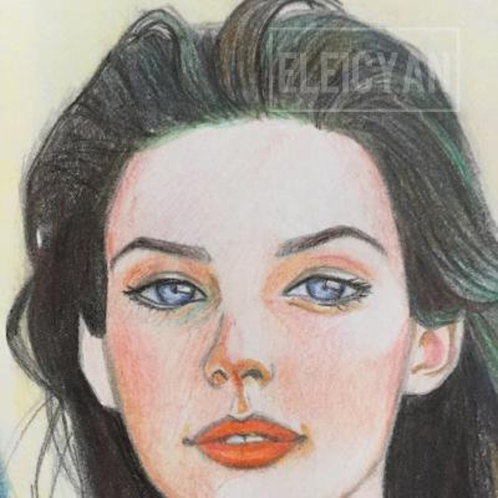 Liv Tyler Original Coloured Pencil Drawing - Etsy