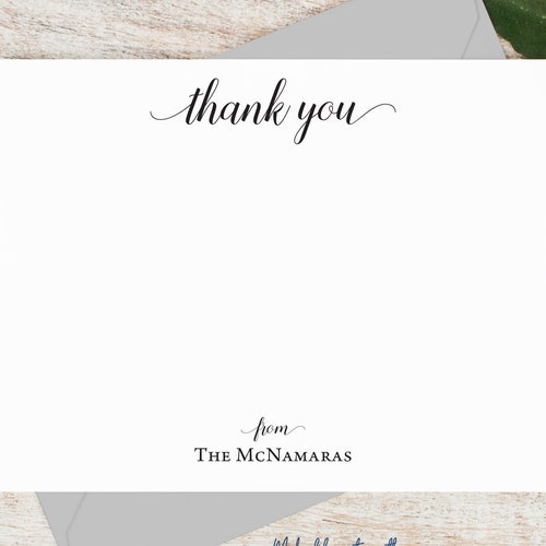 Thank You Personalized Stationery Gift Set Stationary Flat - Etsy
