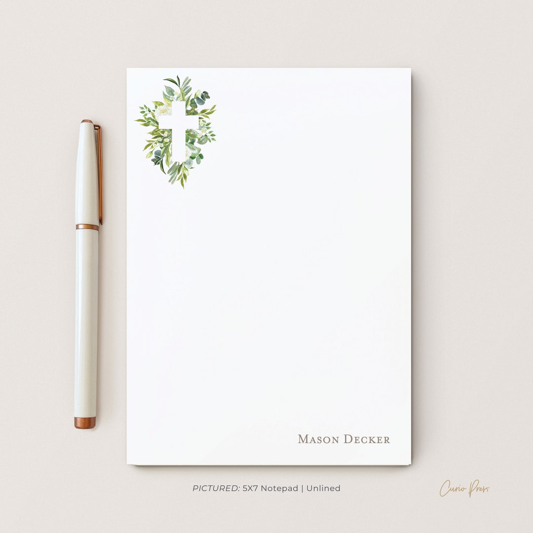 Religious Personalized Notepad, Personalized Stationery, Writing Pad ...