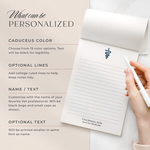 Personalized Veterinarian Notepad, Vet Tech Gift, Veterinarian Gift ...