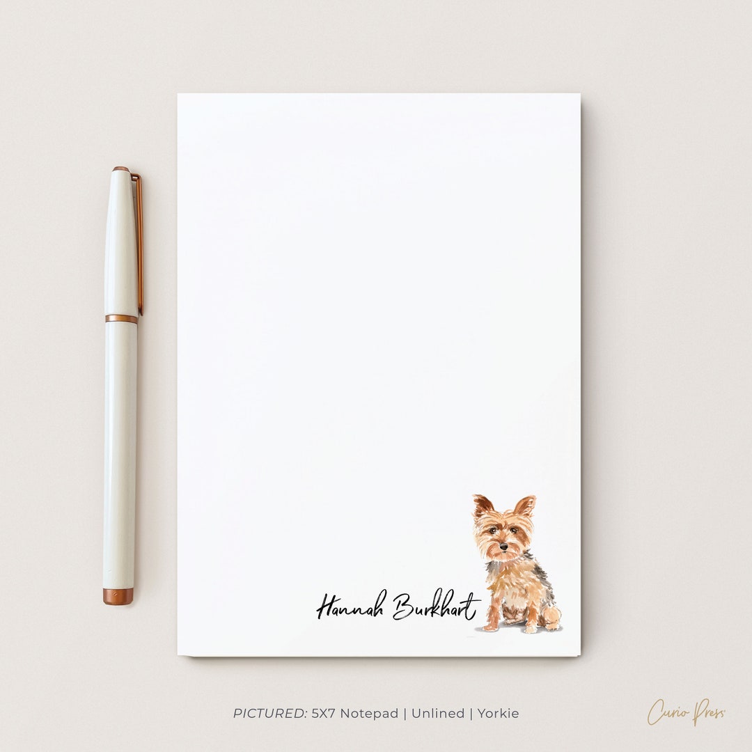 Personalized Dog Animal Notepad Stationery, to Do List Notepad, Cute ...