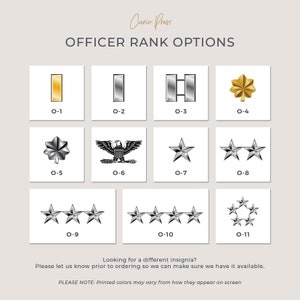 Personalized Military Ranks Notepad, Gift for Officer Lieutenant ...
