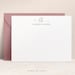 Personalized Monogram Note Cards With and Envelopes | Custom Flat ...