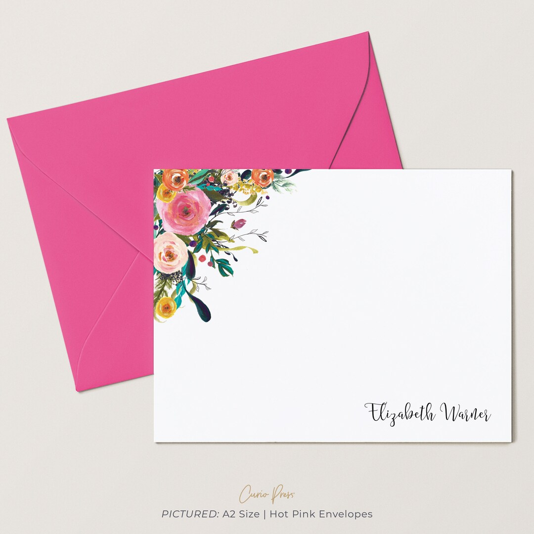 Personalized Pretty Stationary Set / Personalized Notecard / Stationery ...