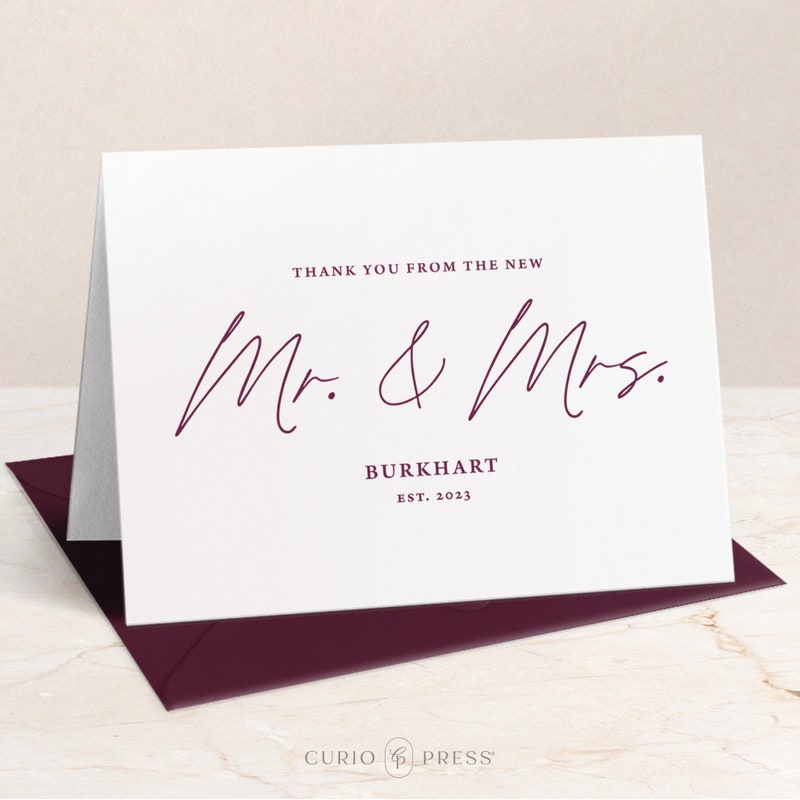 Mr and Mrs Thank You - Etsy