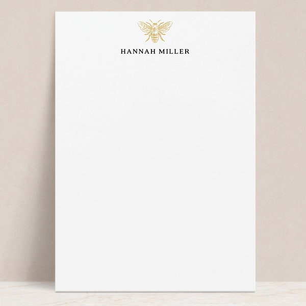 Black and Gold Writing Pad - Etsy