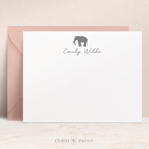 Personalized Stationary With Elephants - Etsy